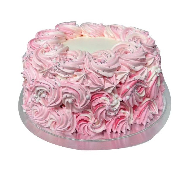 Buttercream Piped Rosette Swirls Cake - Caketu.com