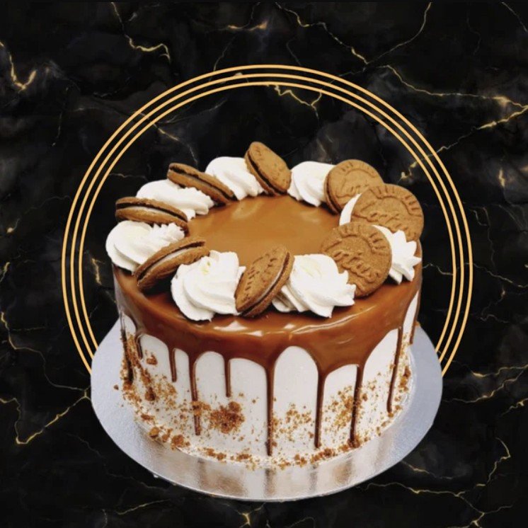 Lotus Biscoff Crown Cake - Caketu.com